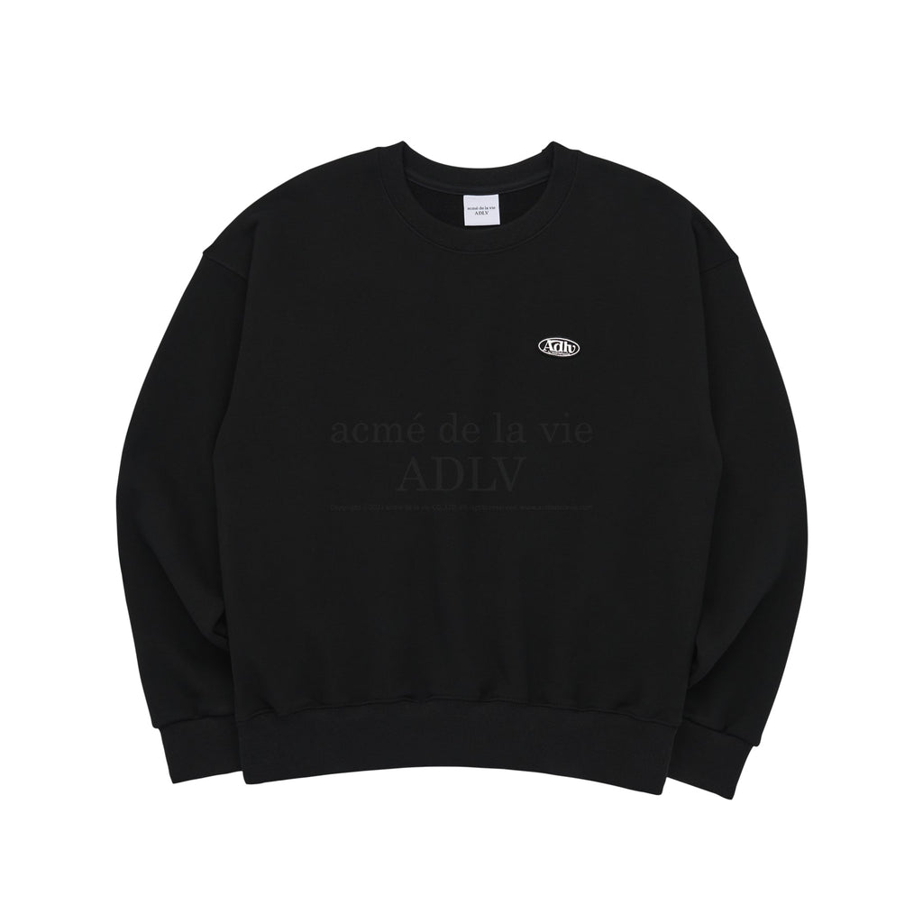 BUY ADLV Sweatshirt ADLV CIRCLE WAPPEN BASIC SWEAT SHIRT BLACK