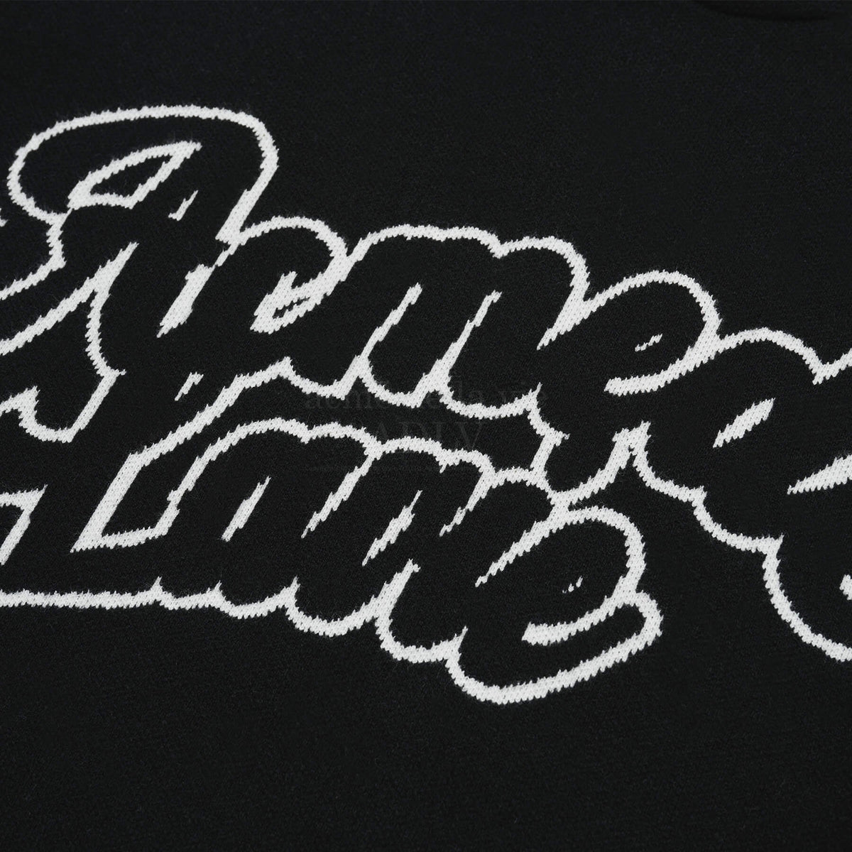 BUY ADLV Knit ROUND LOGO HOODIE KNIT BLACK