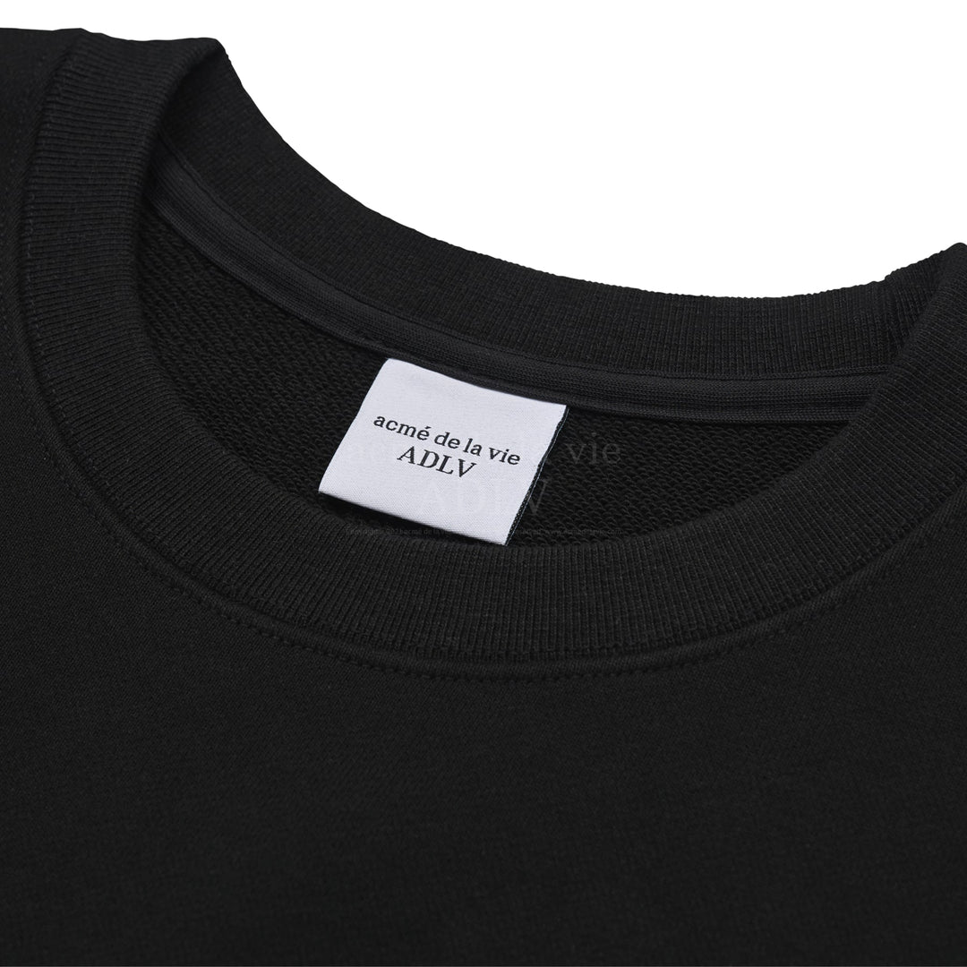 BUY ADLV Sweatshirt ADLV CIRCLE WAPPEN BASIC SWEAT SHIRT BLACK