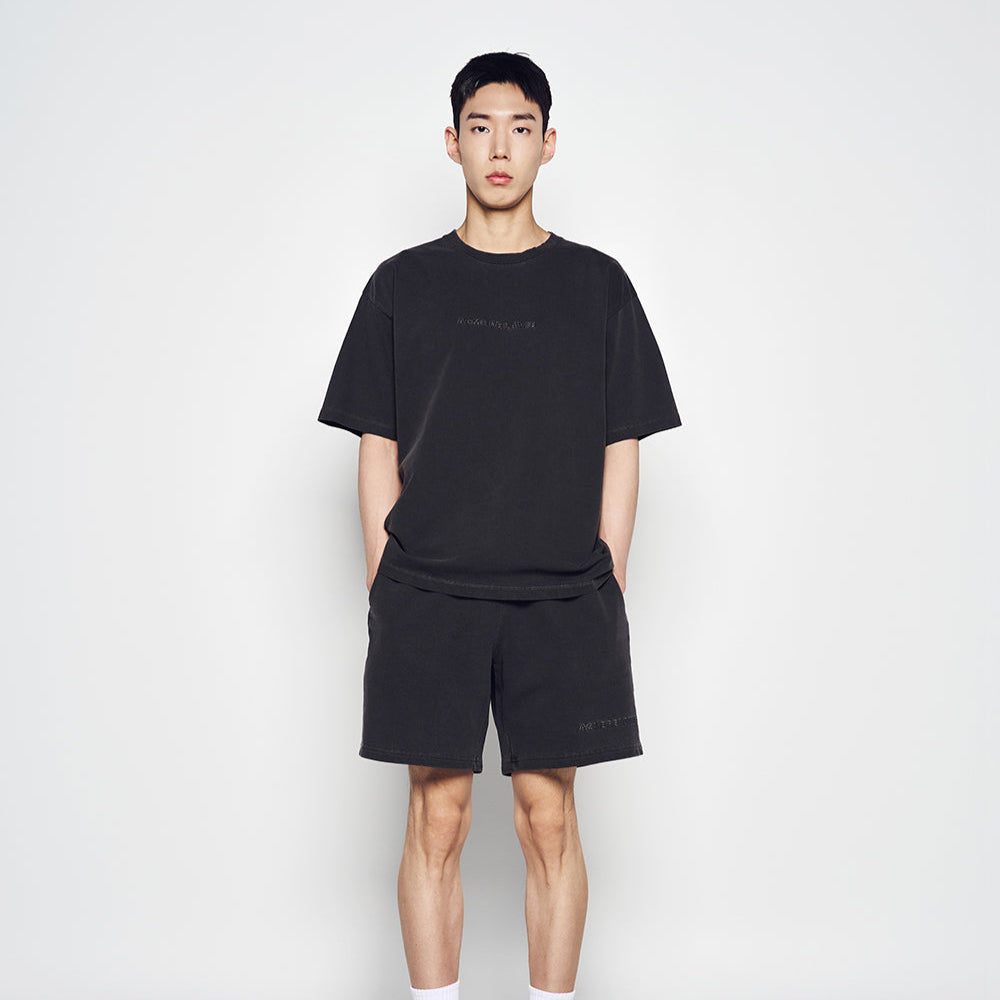 BELI CELANA PENDEK ADLV SIMPLE LOGO PIGMENT SHORT PANTS CHARCOAL