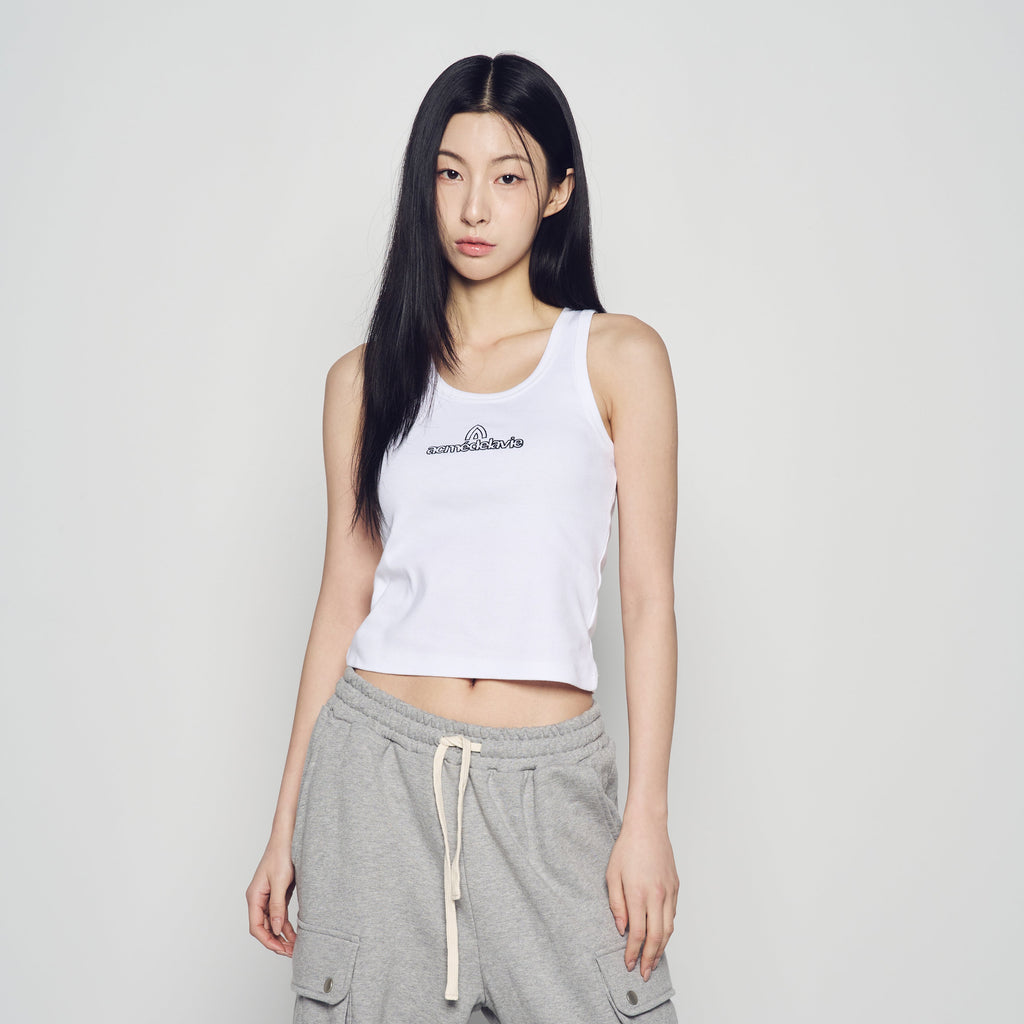 BELI Sleeveless ADLV ROUNDING SYMBOL LOGO WOMAN SLEEVELESS WHITE