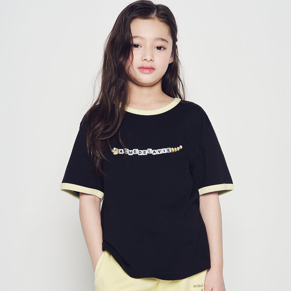 BELI KAOS ADLV KIDS SNAKE INITIAL RINGER SHORT SLEEVE T-SHIRT BLACK
