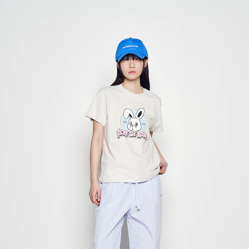 BELI KAOS ADLV NINETIES RETRO BUNNY WOMAN SHORT SLEEVE T-SHIRT LIGHT GRAY