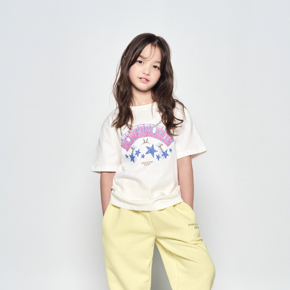 BELI KAOS ADLV KIDS STAR RABBIT SHORT SLEEVE T-SHIRT CREAM