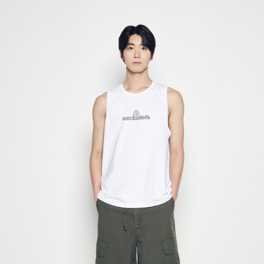 BELI Sleeveless ADLV ROUNDING SYMBOL LOGO SLEEVELESS WHITE