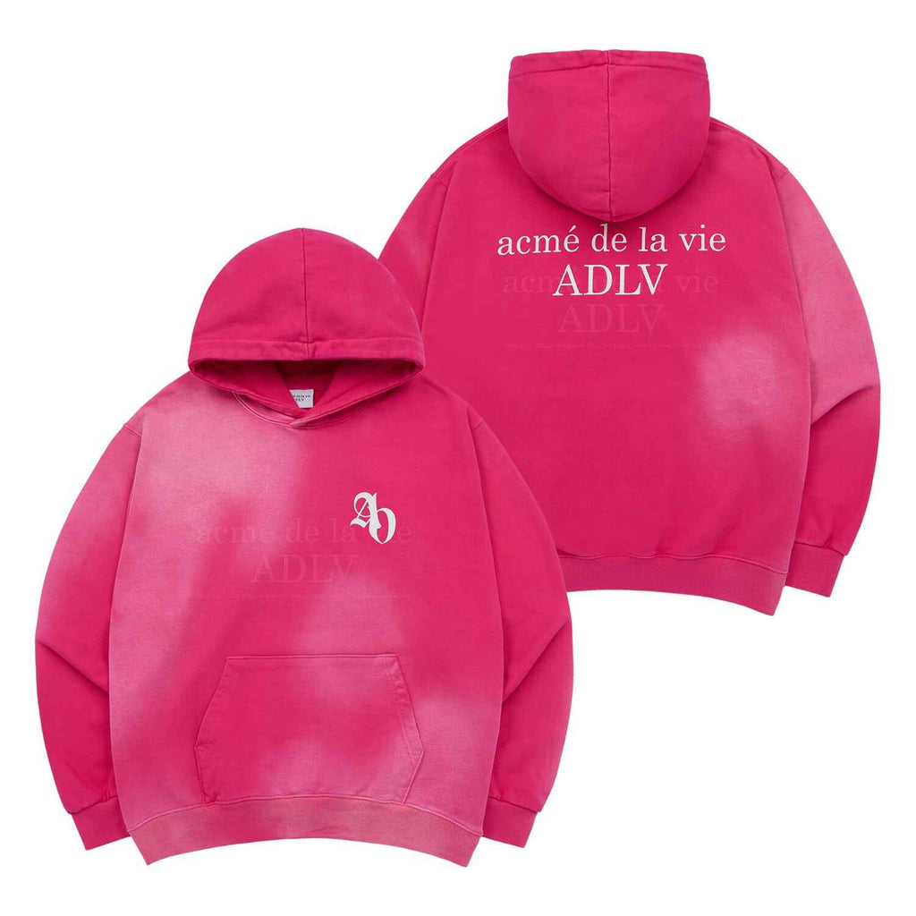 BUY ADLV Hoodie NEW SYMBOL LOGO SPRAY WASHING HOODIE PINK