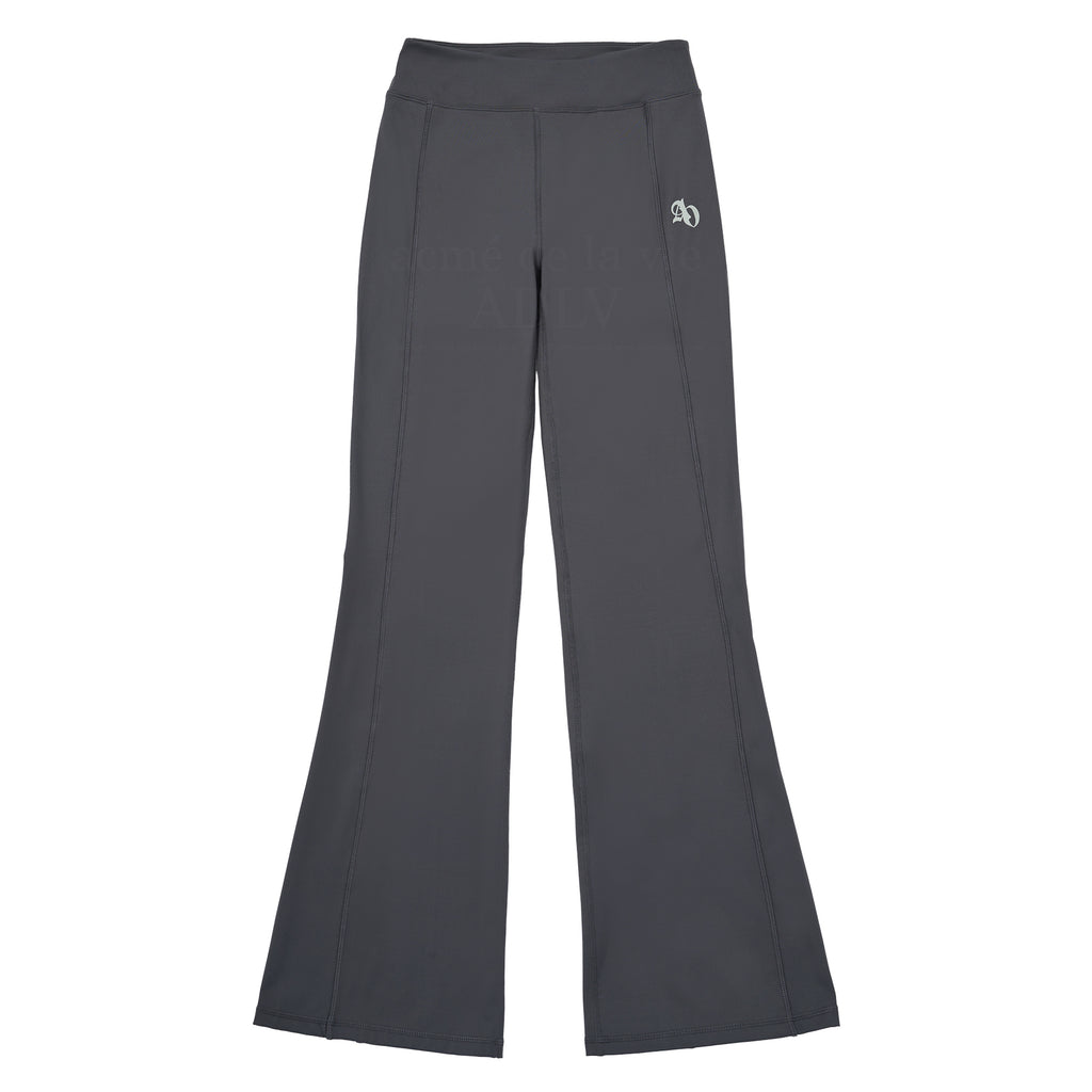 BUY ADLV Long Pants SYMBOL LOGO BOOTSCUT LEGGINGS CHARCOAL