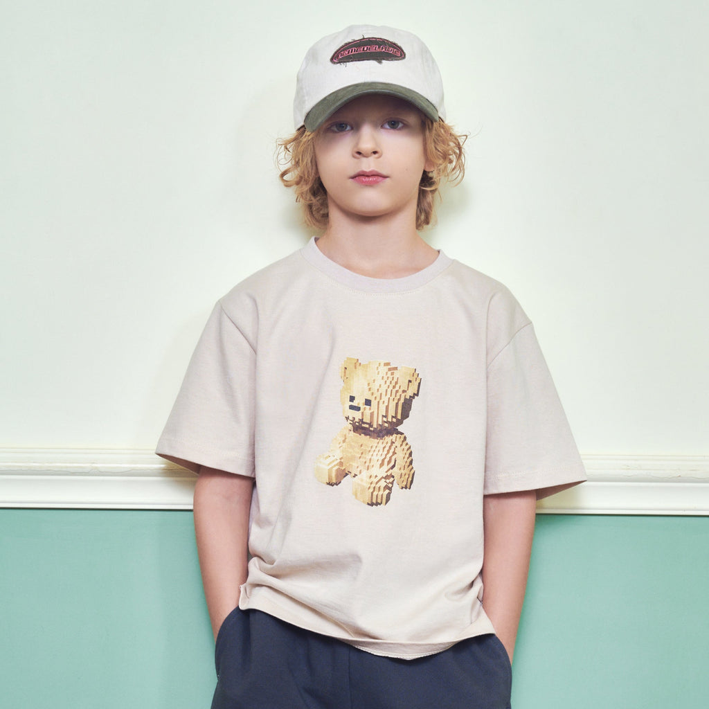BELI KAOS ADLV KIDS BLOCK BEAR SHORT SLEEVE T-SHIRT CREAM