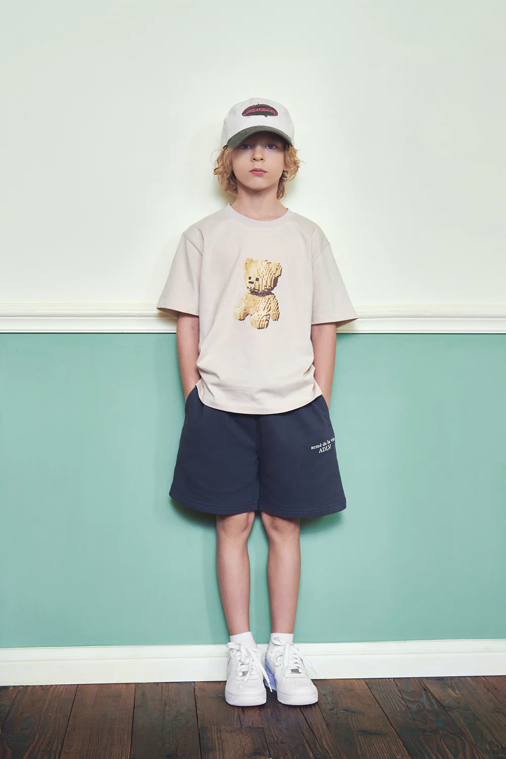 BELI KAOS ADLV KIDS BLOCK BEAR SHORT SLEEVE T-SHIRT BEIGE