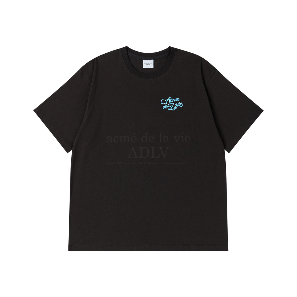 BUY ADLV T-Shirt SCRIPT LOGO BEAR ARTWORK SHORT SLEEVE T-SHIRT BLACK