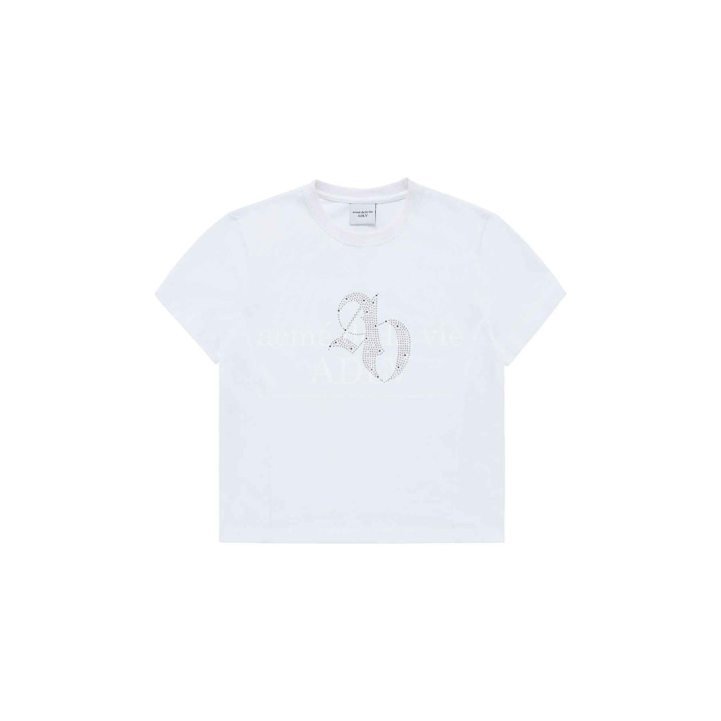 BELI KAOS ADLV SYMBOL HOTFIX CROP SHORT SLEEVE WHITE