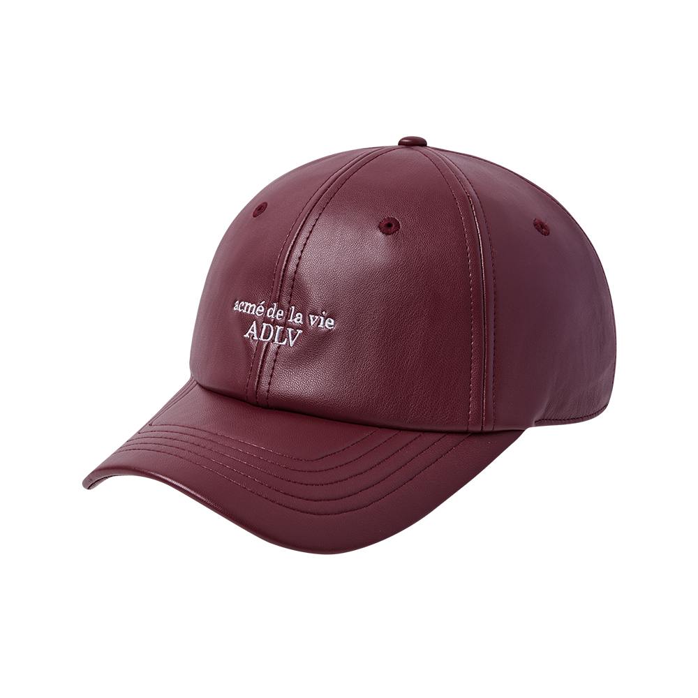 BUY ADLV Hat VEGAN LEATHER BALL CAP WINE