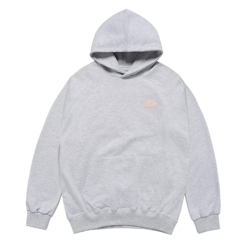 BUY ADLV Hoodie ROUND SCRIPT BOUCLE LOGO HOODIE GREY