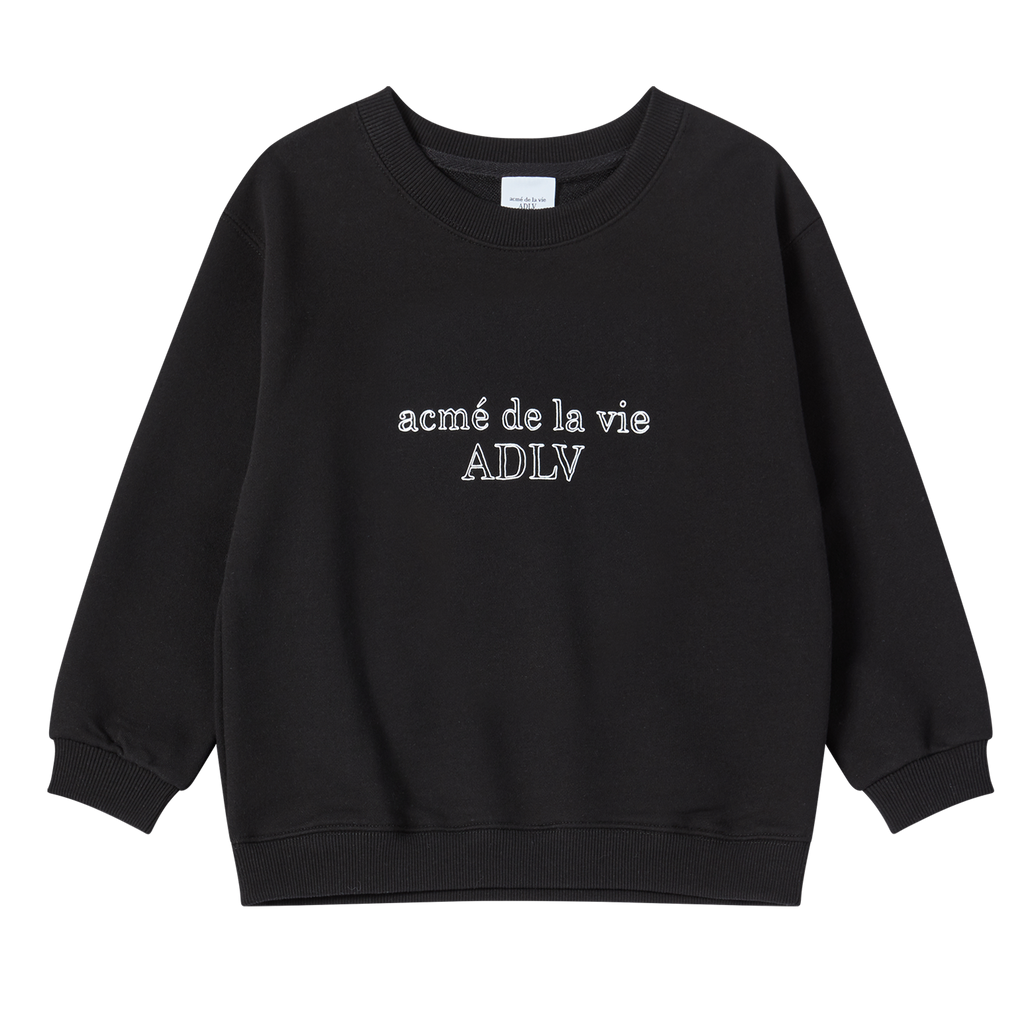BELI SWEATER ADLV KIDS BORDER LINE BASIC LOGO SWEATSHIRT BLACK