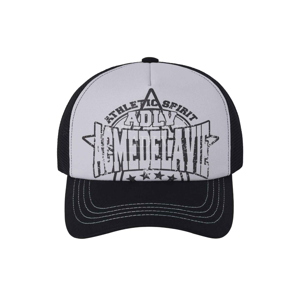 BUY ADLV Hat PREPPY LOGO TRUCKER BALL CAP BLACK