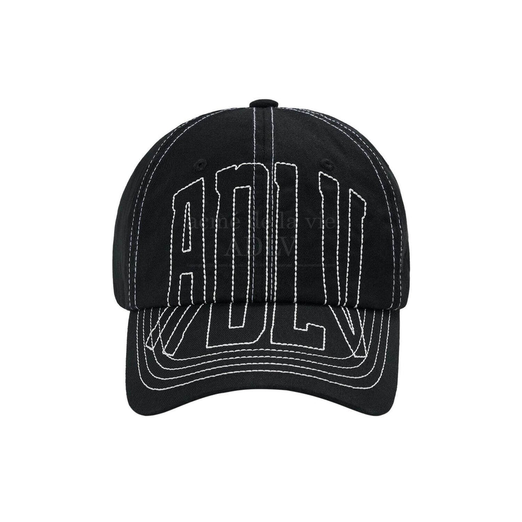 BUY ADLV Hat ADLV FRONT STITCH BALL CAP BLACK